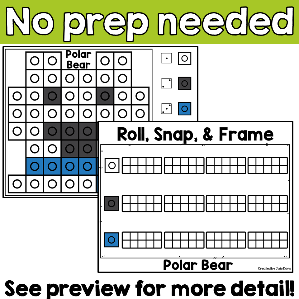 Winter Math Games and Ten Frames Activities | January Counting Practice ...