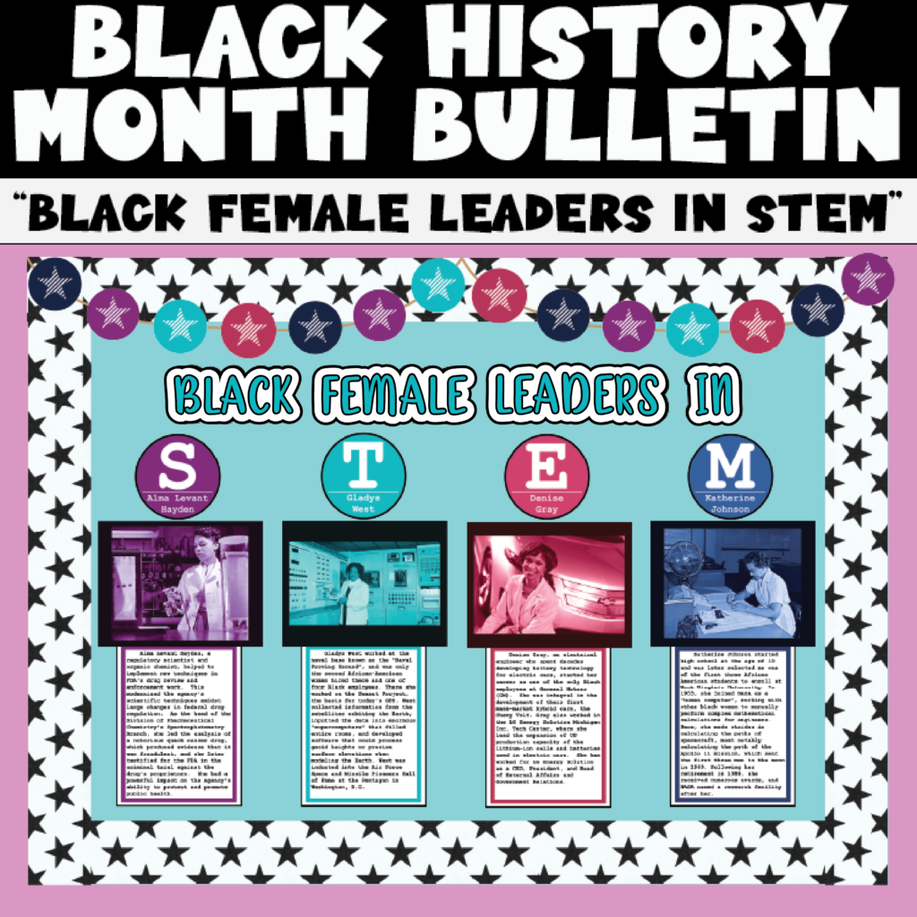 Black History Month, Bulletin Board, Black Female Leaders, STEM ...