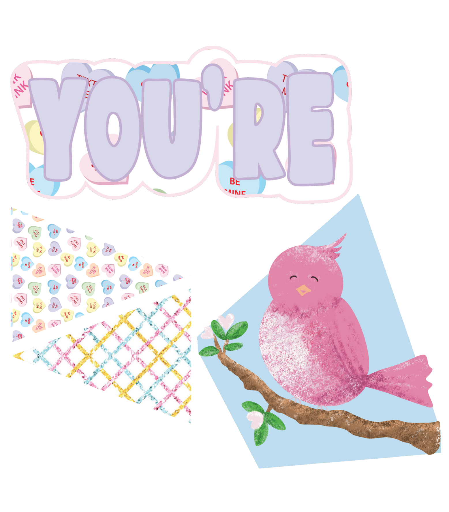 Valentine's Day Bulletin Board Kit, Candy Hearts, Conversation Hearts ...