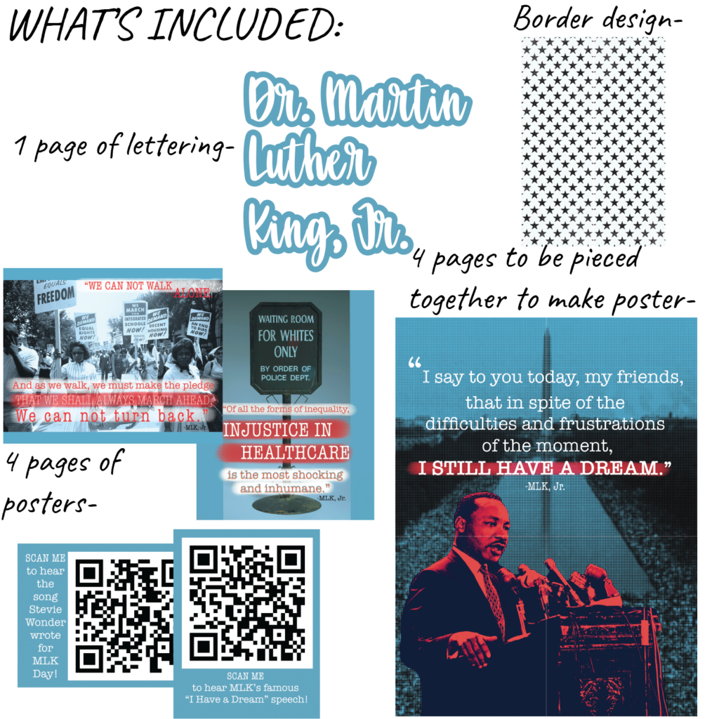 MLK, Martin Luther King, MLK Day, Black History Month, Bulletin Board ...