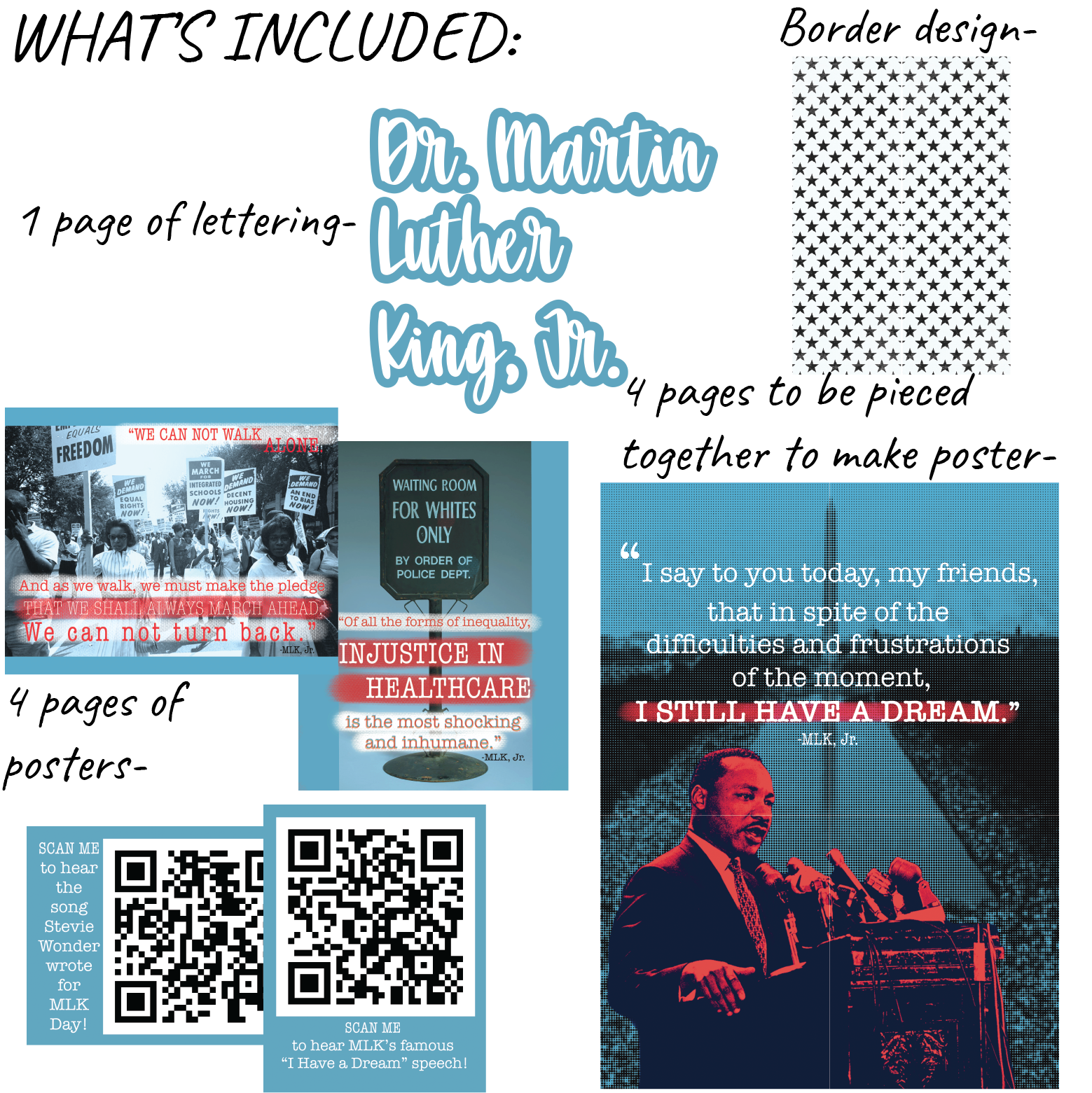 MLK, Martin Luther King, MLK Day, Black History Month, Bulletin Board ...