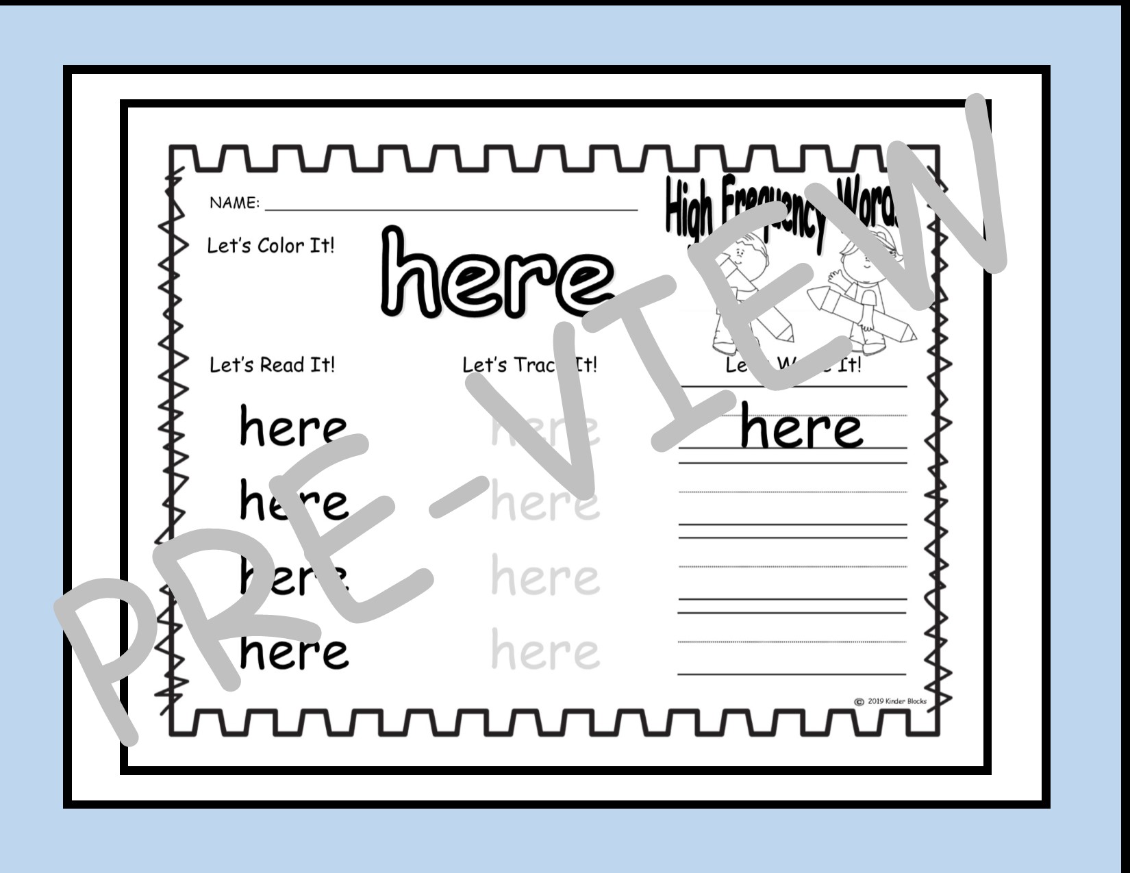 Learning My High Frequency Words - Pre-Primer-Word Practice | Made By ...