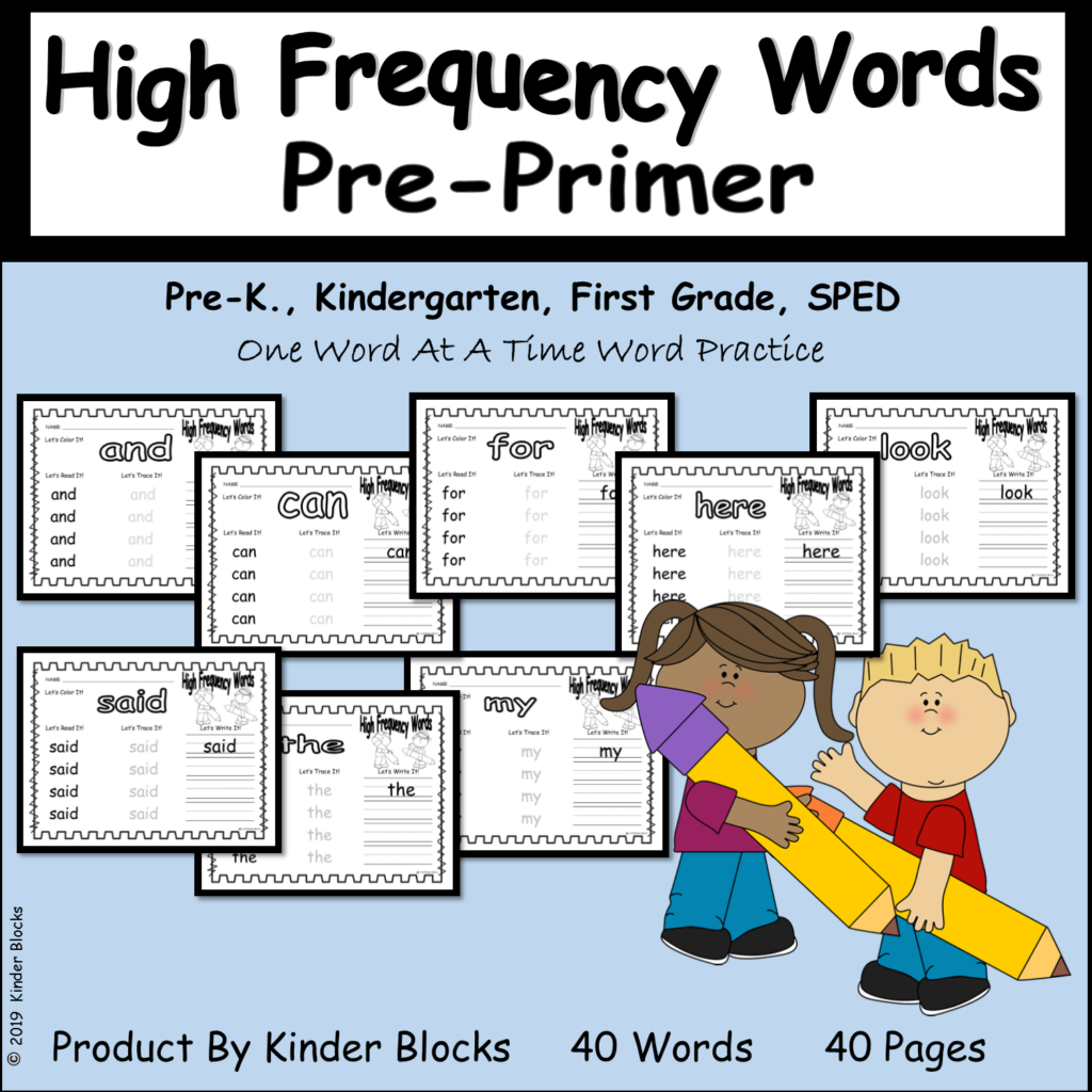 Learning My High Frequency Words - Pre-Primer-Word Practice | Made By ...