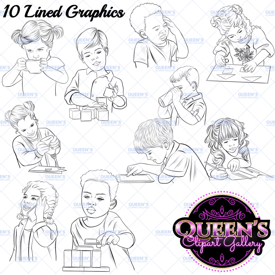 Action Kids Clipart, Kids Clipart, Kids Actions Clip Art, Kiddos ...