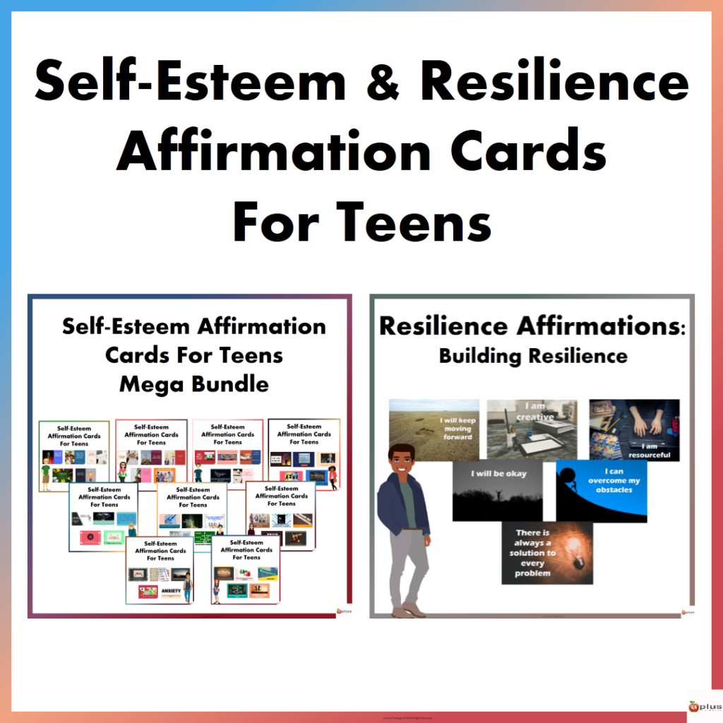 Self-Esteem, Resilience, & Feelings Flash Cards For Teens Mega Bundle ...