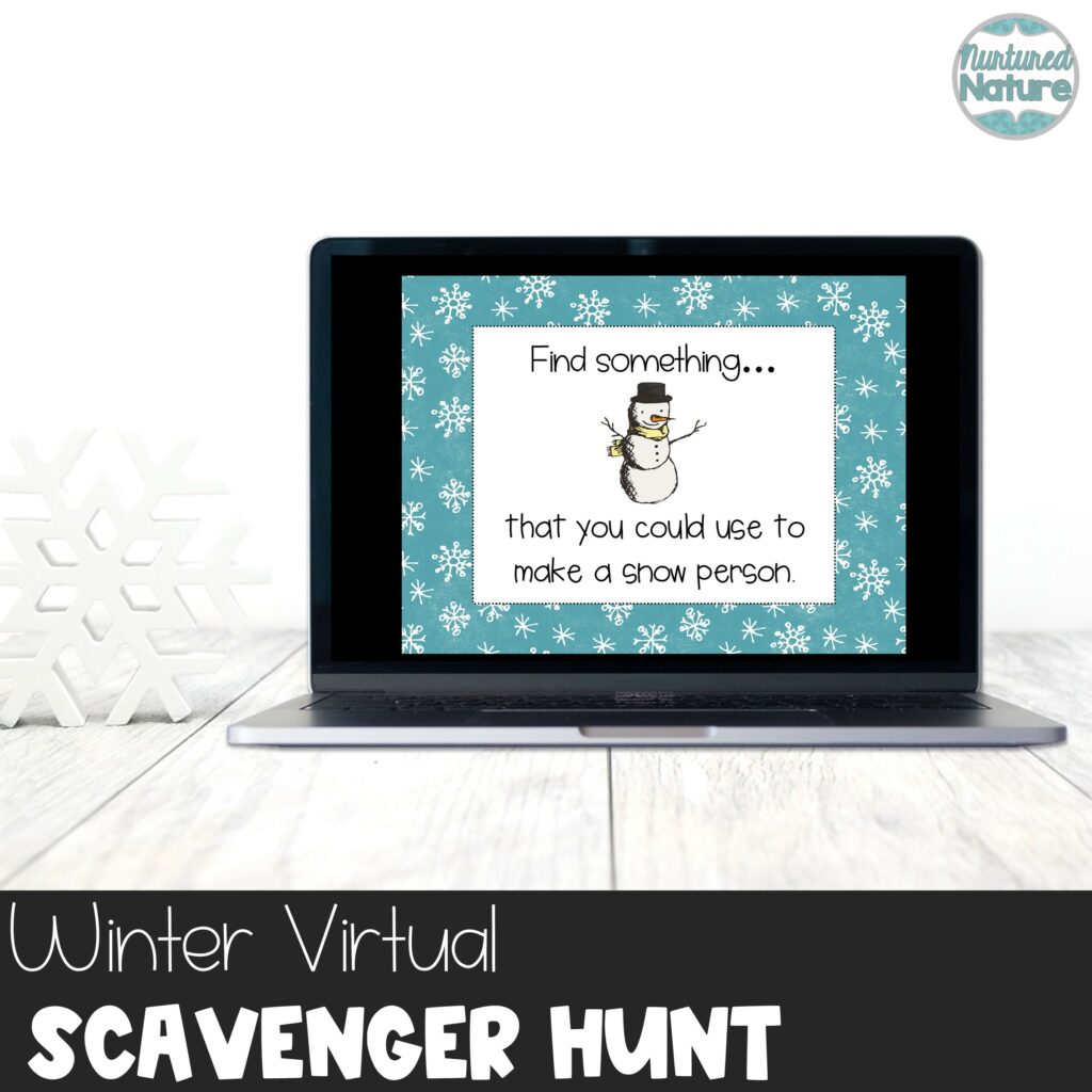 Winter Scavenger Hunt for Virtual Snow Day - Morning Meeting or Brain ...