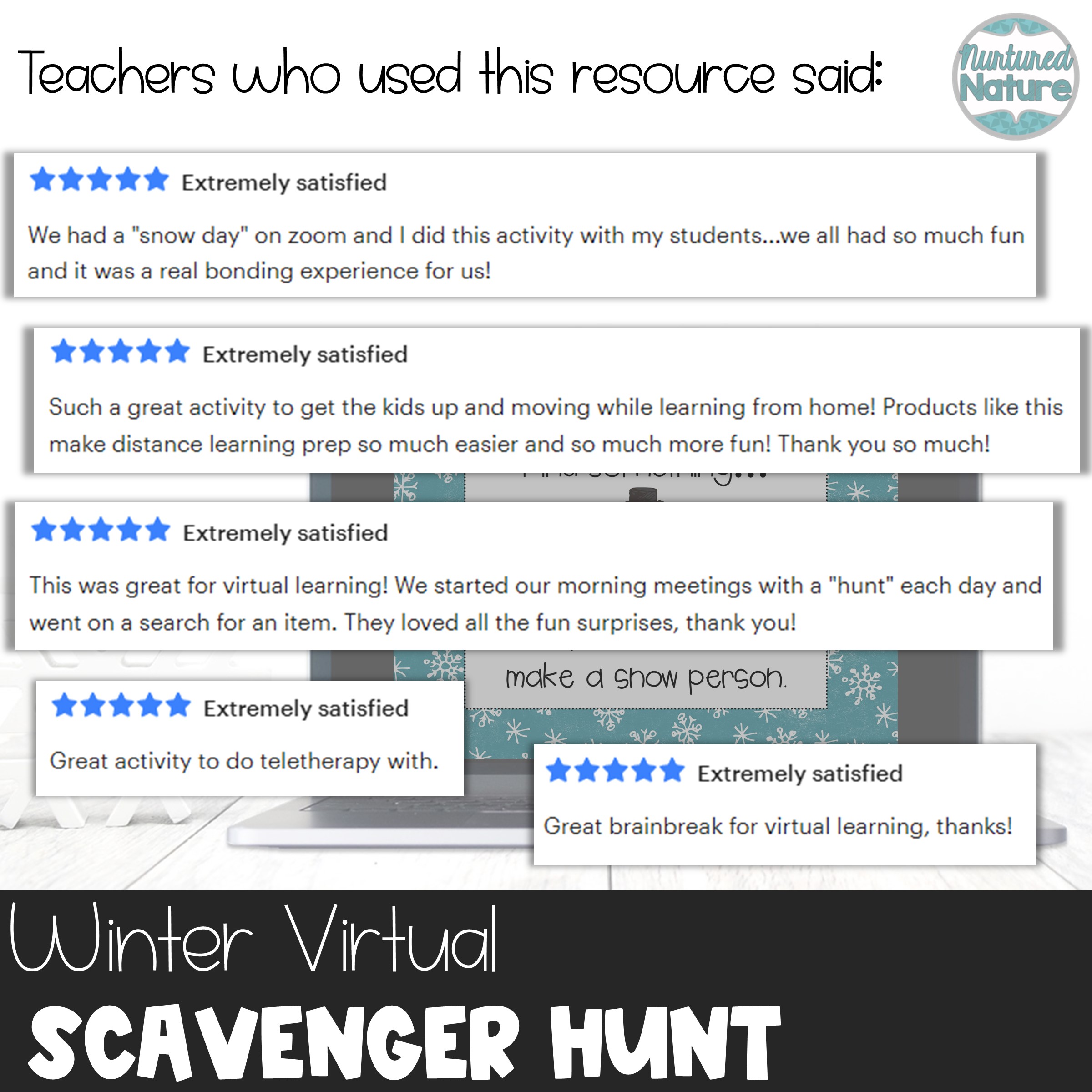 Winter Scavenger Hunt for Virtual Snow Day - Morning Meeting or Brain ...