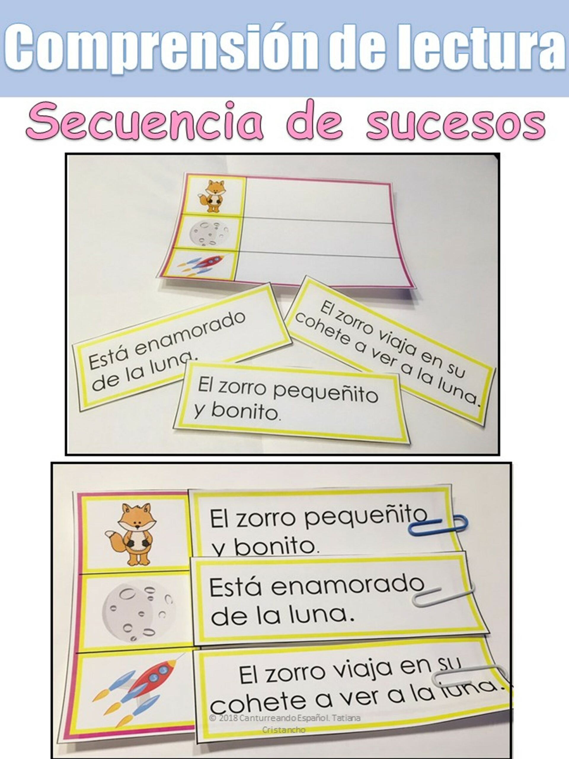 Sequence of Events Task Cards in Spanish | Secuencia de Eventos ...