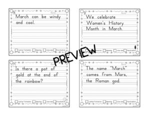 March Copywork - Manuscript Handwriting Practice | Made By Teachers