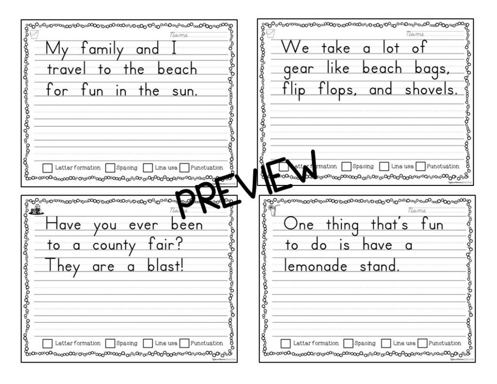 August Copywork - Manuscript Handwriting Practice | Made By Teachers