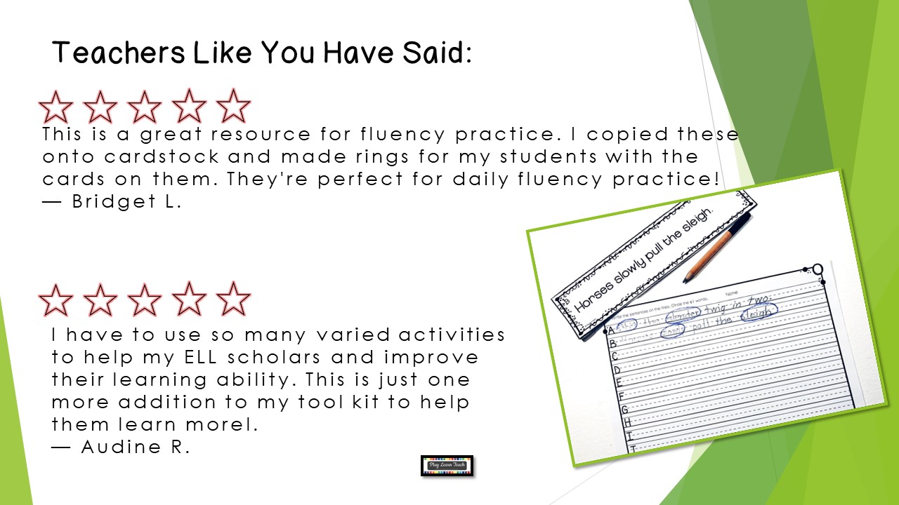 Reading Fluency Sentences Initial L Blends | Made By Teachers