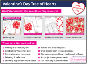 Valentine's Day Coloring Pages and Tree of Hearts Card Activity | Made ...