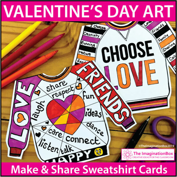 Valentines Day Art and Writing Activity, Make Friendship Cards | Made ...
