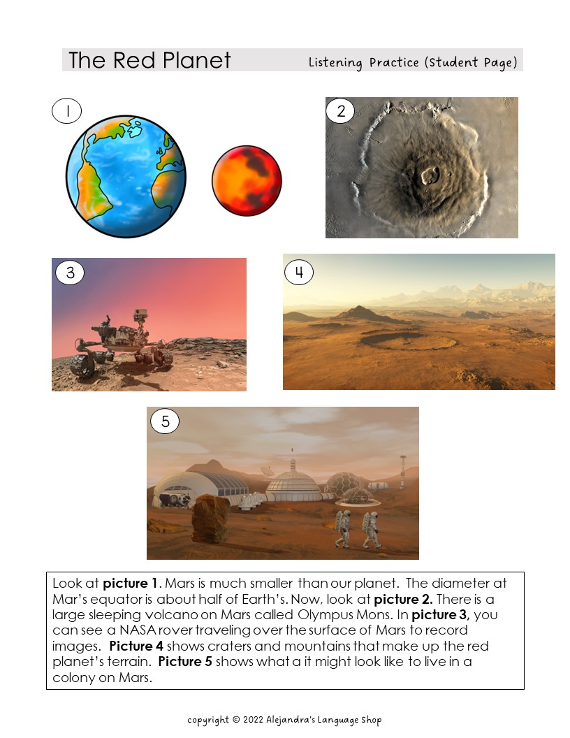 ESL State Language Test Prep Space Themed Activities | Made By Teachers