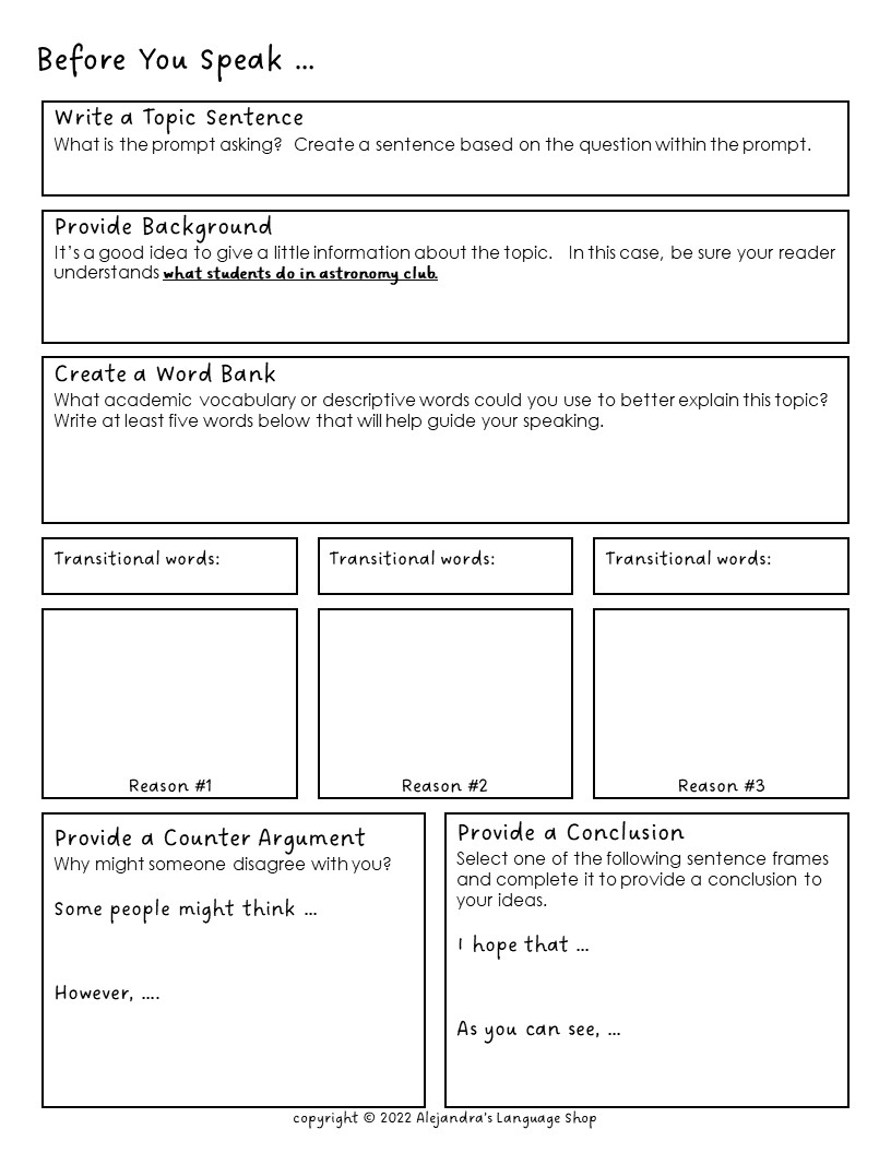 ESL State Language Test Prep Space Themed Activities | Made By Teachers