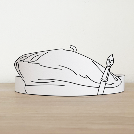 Artist Painter Paper Crown Career Day Printable Coloring Craft Activity ...