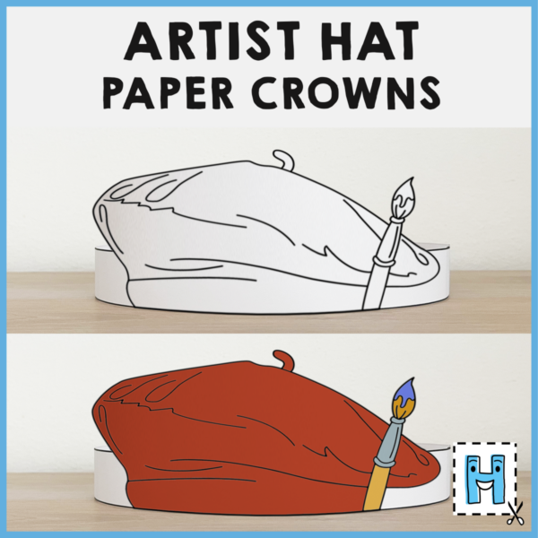 Artist Painter Paper Crowns Career Day Printable Coloring Craft ...
