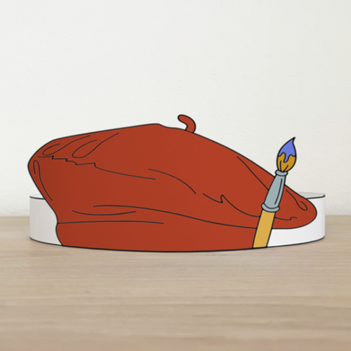 Artist Painter Paper Crowns Career Day Printable Coloring Craft ...