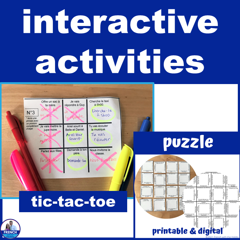 French Direct & Indirect Object Pronouns BUNDLE le la les lui leur ...