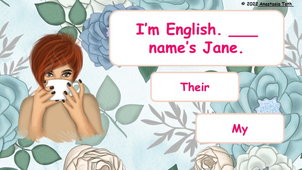 ESL EFL Possessive adjectives interactive game/quiz/test for adults ...