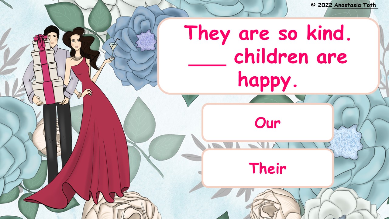 ESL EFL Possessive adjectives interactive game/quiz/test for adults ...