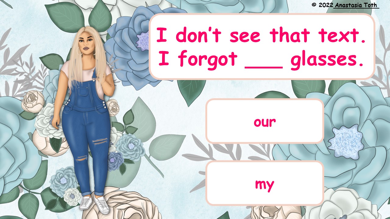 ESL EFL Possessive adjectives interactive game/quiz/test for adults ...