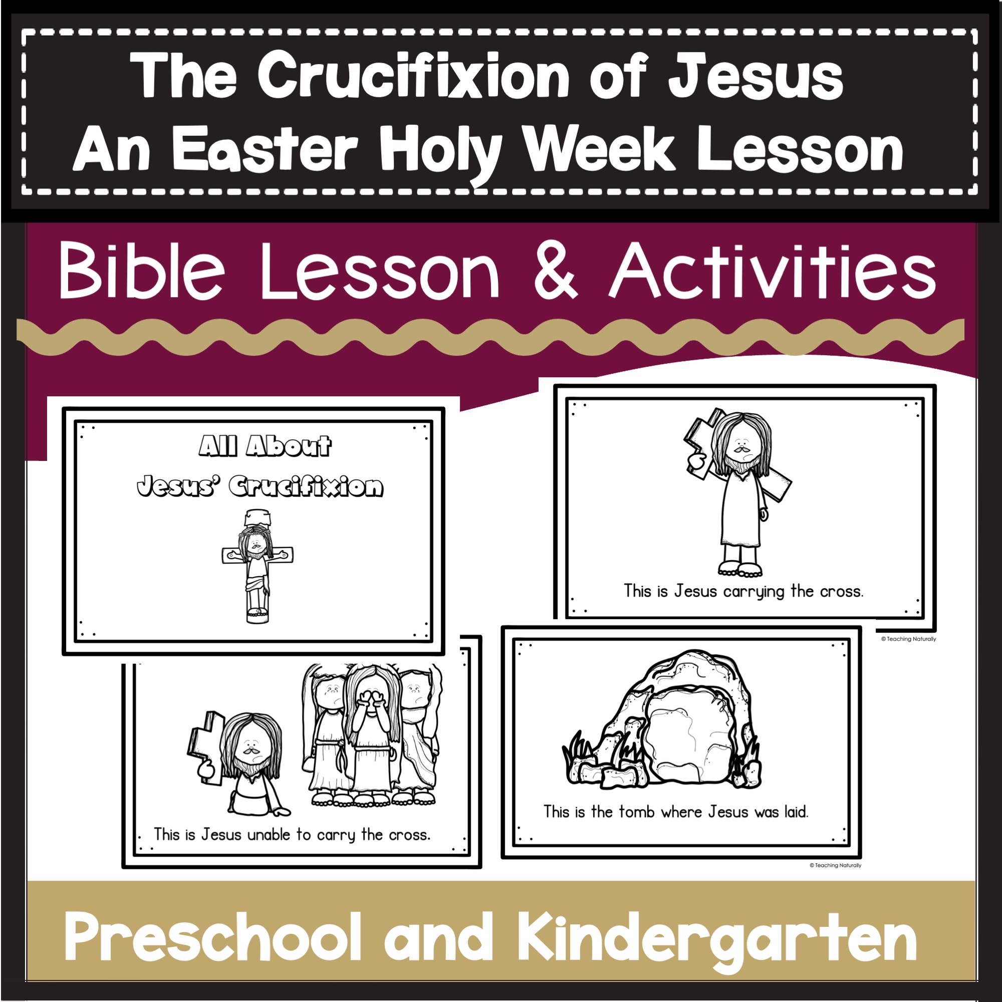 Good Friday Easter Bible Lesson on Jesus' Crucifixion for Preschool ...