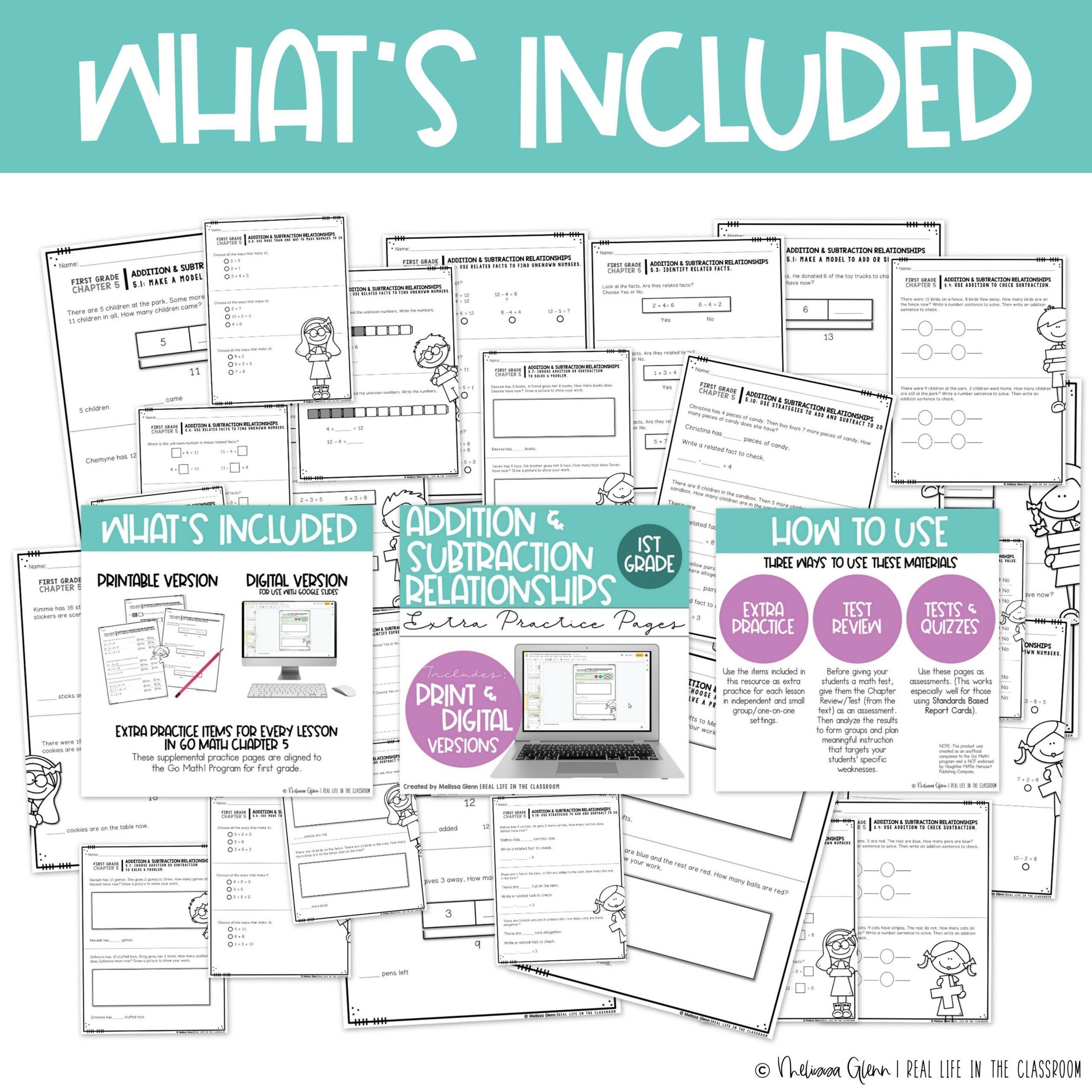 Go Math Chapter 5 Addition and Subtraction, First Grade | Made By Teachers