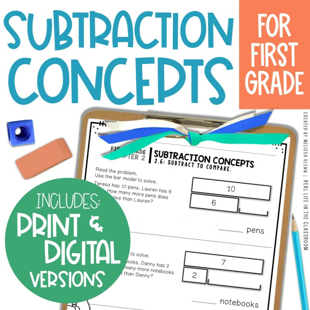 Go Math Chapter 2 Subtraction Concepts, First Grade | Made By Teachers