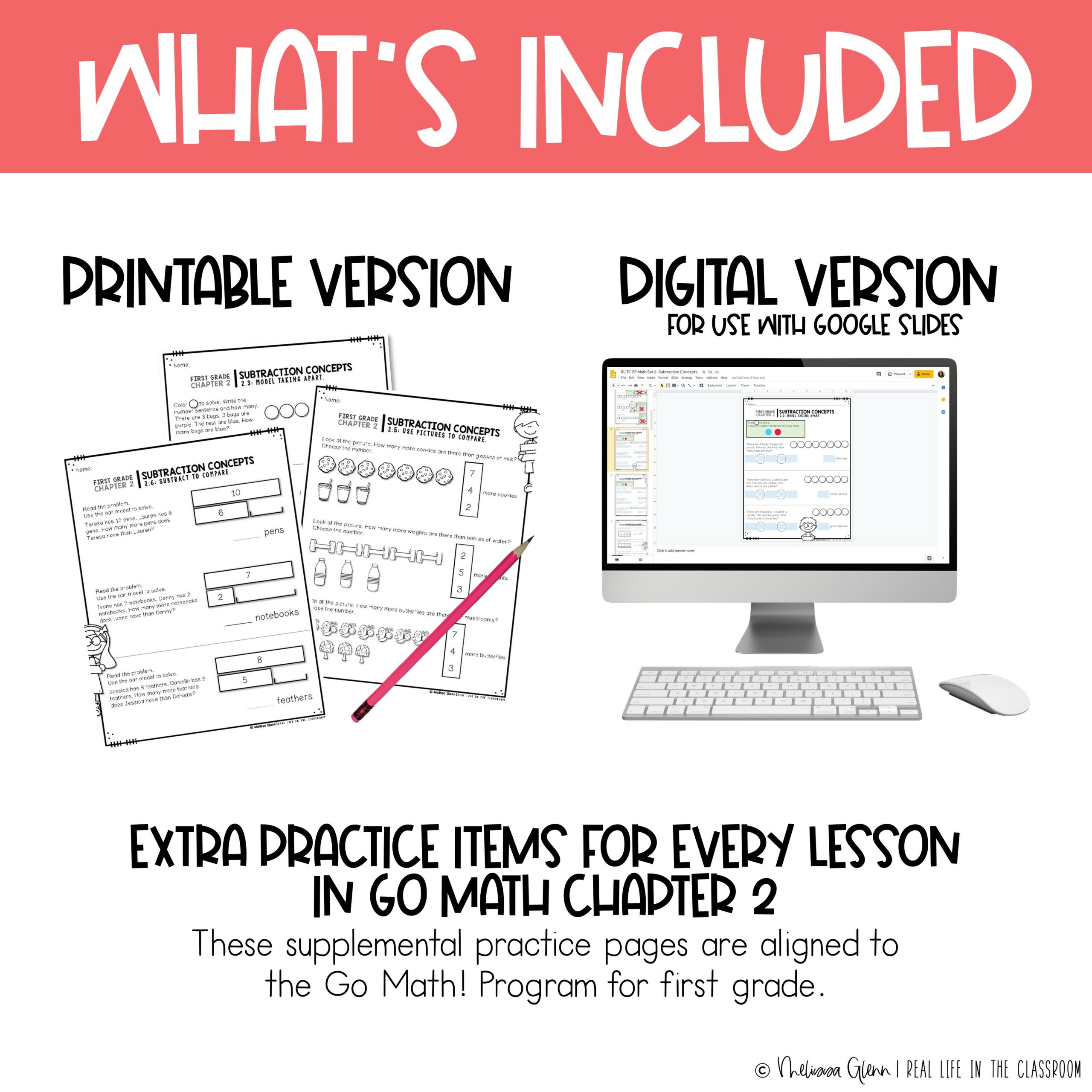 Go Math Chapter 2 Subtraction Concepts, First Grade | Made By Teachers