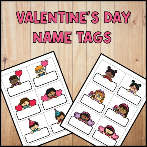 EDITABLE Valentine’s Day Name Tags | Labels for Classroom Organization ...