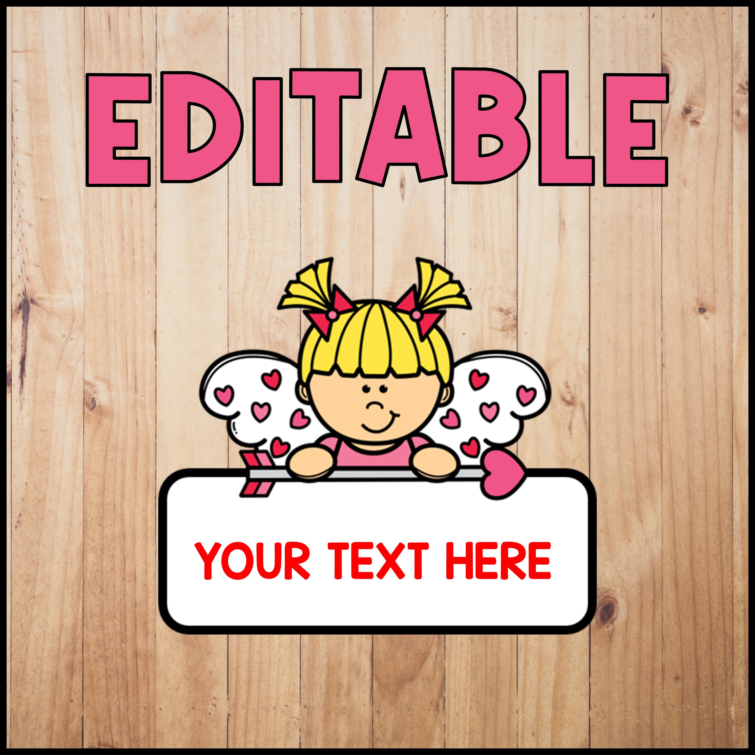 EDITABLE Valentine’s Day Name Tags | Labels for Classroom Organization ...