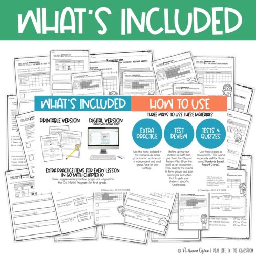 Go Math Chapter 10 Graphs and Data, First Grade | Made By Teachers