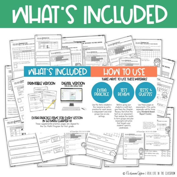 Go Math Chapter 10 Graphs and Data, First Grade | Made By Teachers
