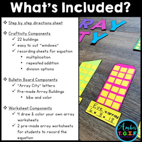 Multiplication Arrays | Array City Math Craft Activities | Made By Teachers