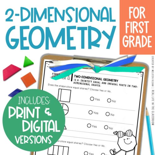 Go Math Chapter 12 Practice for First Grade - 2D Shapes | Made By Teachers