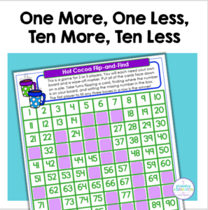120 Chart Winter Math Games - Missing Numbers - Ten More Ten Less ...