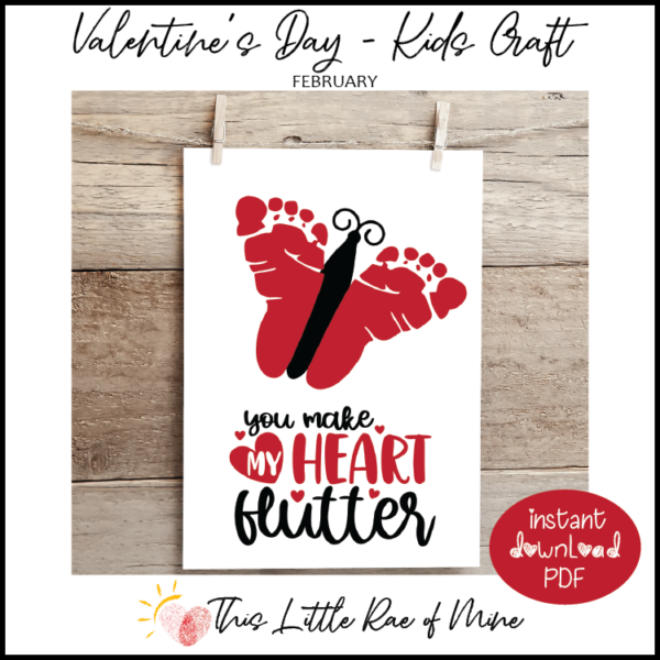 You make my heart flutter - butterfly - Valentine's Day - printable ...