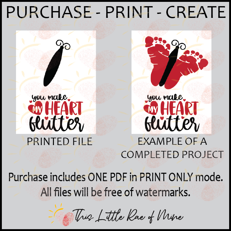 You make my heart flutter - butterfly - Valentine's Day - printable ...