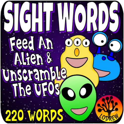 Sight Word Centers Outer Space Centers Activities 220 Words UFO Feed ...