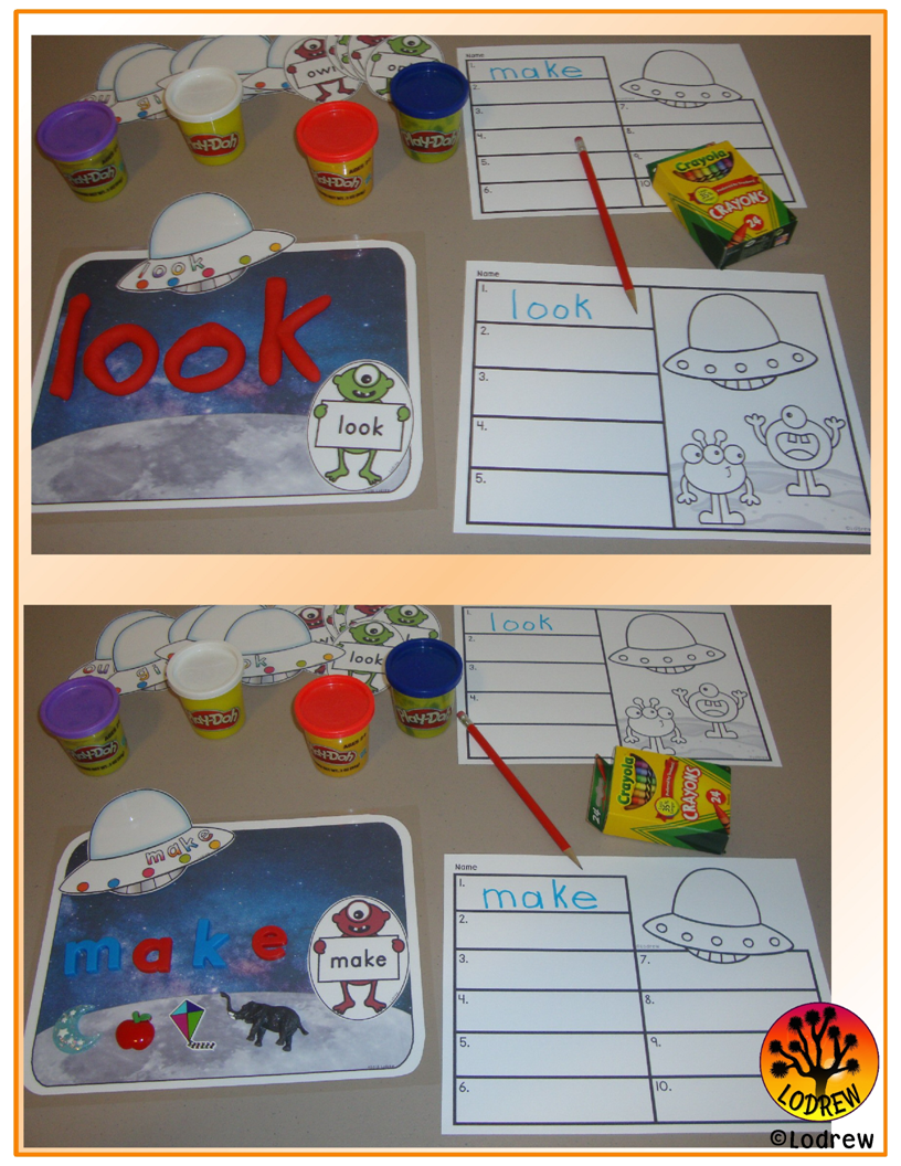 Sight Word Centers 220 Words Sight Word Activities Outer Space Centers ...