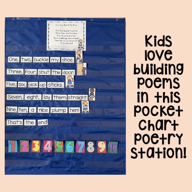 Pocket Chart Poem One, Two, Buckle My Shoe Nursery Rhyme | Made By Teachers