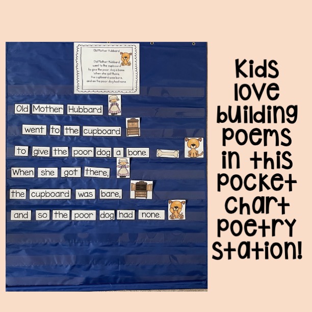 Pocket Chart Poem Old Mother Hubbard Nursery Rhyme | Made By Teachers