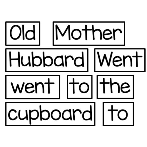 Pocket Chart Poem Old Mother Hubbard Nursery Rhyme | Made By Teachers