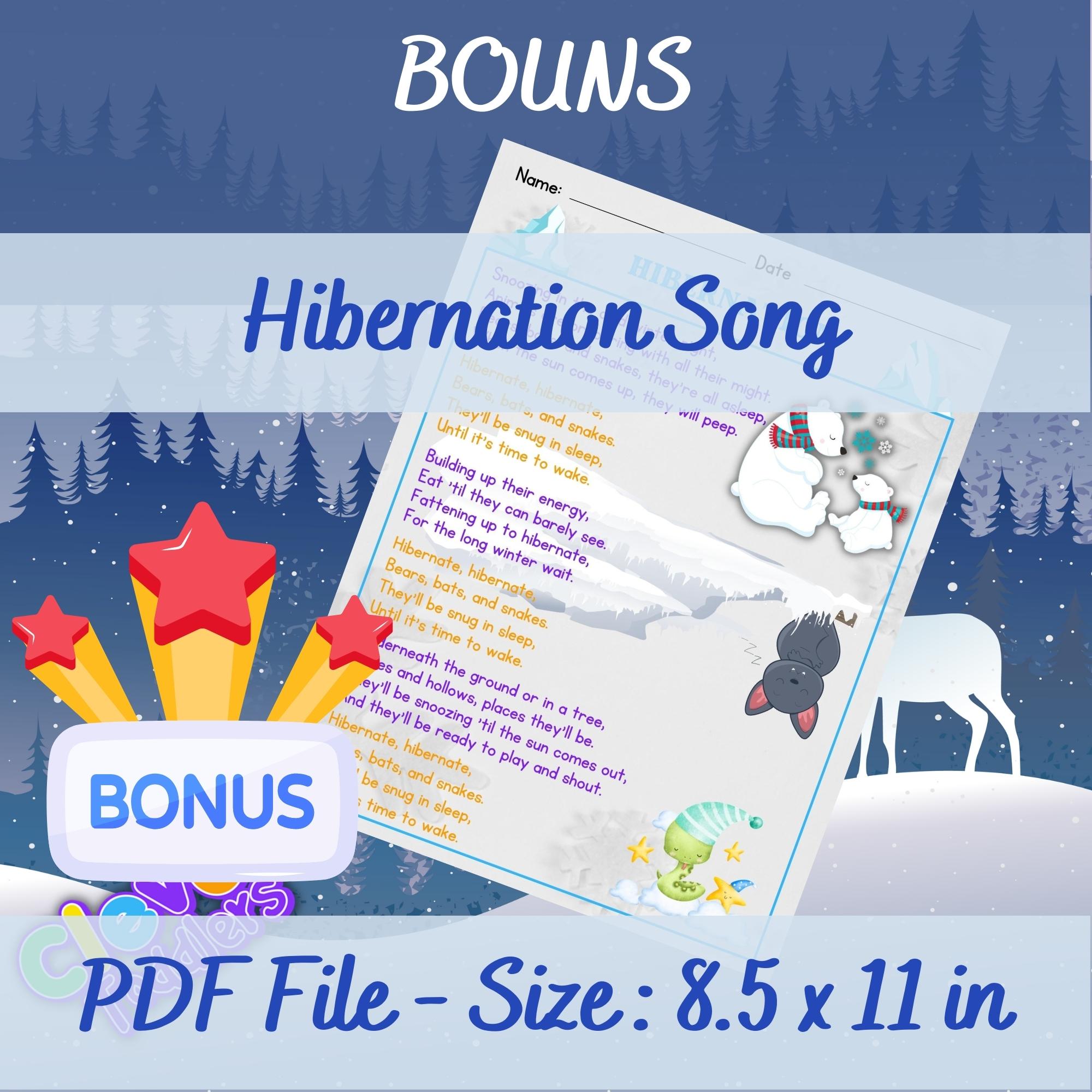 Hibernation Winter Vocabulary Activities | Preschool Flash Cards | Made ...