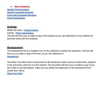Complete Online Distance Learning 6th Math Prime Factorization 6.N.1.5 ...
