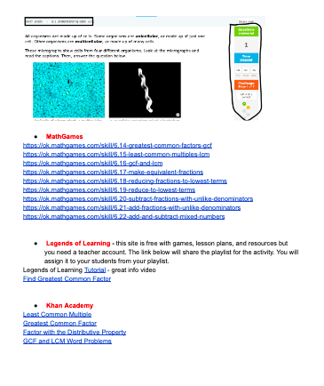 Complete Online Distance Learning 6th Math Factors and Multiples 6.N.1. ...