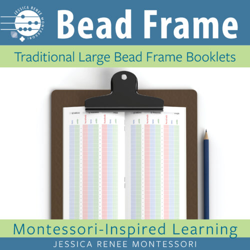Montessori Math Traditional Large Bead Frame Booklets | Made By Teachers