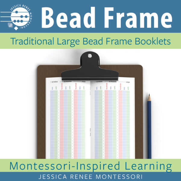 Montessori Math Traditional Large Bead Frame Booklets | Made By Teachers