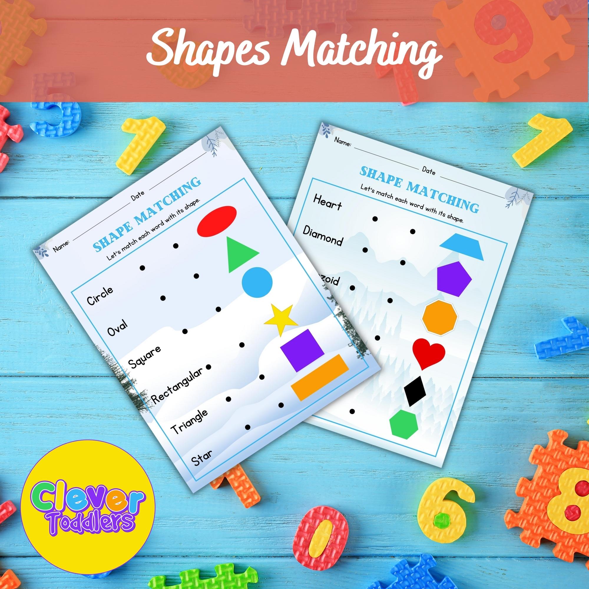 Number and Shape Matching Worksheets for Hibernating Animals ...